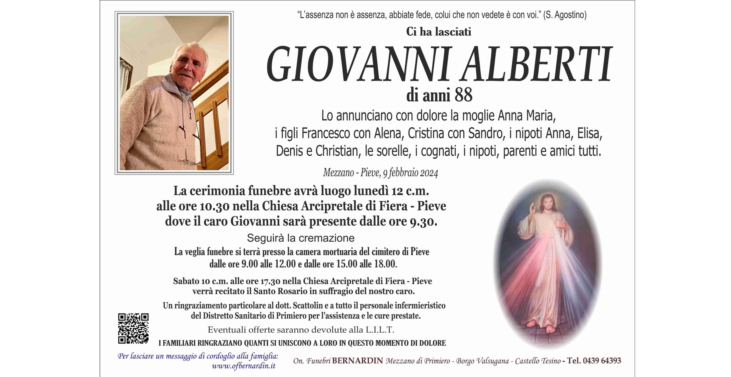 Giovanni Alberti - Onoranze Funebri Bernardin